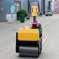 China 500kg Mini Asphalt Vibratory Road Roller Compactor Machine for Walk Behind Double Drum for sale