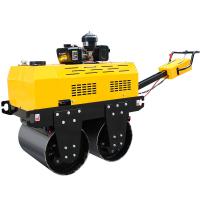 China 500kg Mini Asphalt Vibratory Road Roller Compactor Machine for Walk Behind Double Drum for sale
