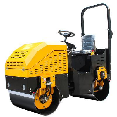 China 132 KW Electric Start 1.5 Ton Road Rollers Double Drum Vibratory Compactor for sale