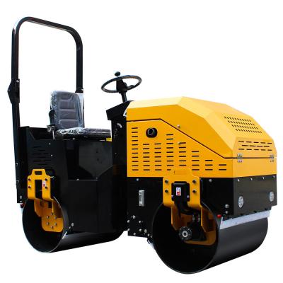China Small Vibratory Mini Compactor Roller Double Drum Roller with 55L Water Tank Capacity for sale