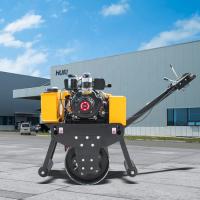 China High Walk Behind Single Drum Vibratory Roller With Steel Wheel Size And Free Shipping for sale