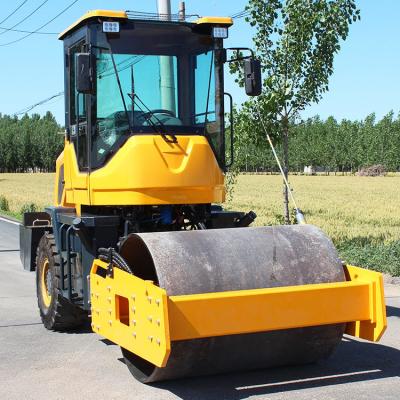 China 3 Ton 4 Ton Fully Hydraulic Vibratory Road Roller Single Drum and 80KN Exciting Force for sale