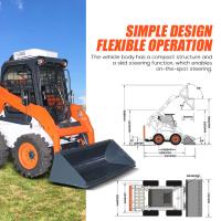 China Fast Delivery Skid Steer Skid Steer Loader Multifunctional Hydraulic Compact Skid Steer Loader With Track for sale