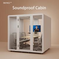 China Movable 6 Person Office Pod Booth Easy Assembly Acoustic Work Booth for sale