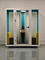 China 4 Person Prefabricated Office Pod Portable Modular Soundproof Cabin For Office for sale