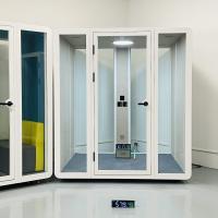 China Portable 6 Person Pod Log Cabin Sound Booth Prefab Homes Modular Capsule House for sale