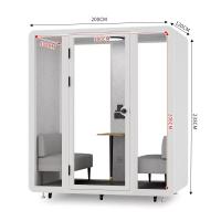 China Modular Prefab Office Pod Sound Insulation Two Person Pod 550KG for sale