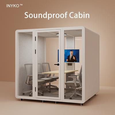 China Portable Modern Office Privacy Booth , 6 Person Meeting Pod For Office for sale