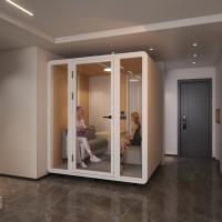 China Log Cabin With An Acoustic Phone Soundproof Booth And A Portable Cabin Is A Meeting Office Pod for sale