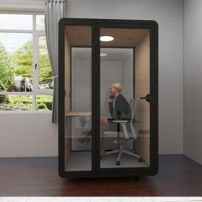 China Double-walled Soundproof Booth with LED Lighting and Built-in Ventilation System for Prefabricated Work Pod for sale