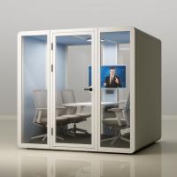 China Fully Enclosed Sound Proof Meeting Pods , Portable Office Meeting Room Pods for sale
