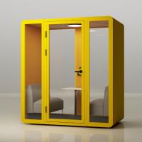China Soundproof Phone Booth with STC 35-45 dB Rating and 5 Year Warranty Featuring 7-layer Acoustic Structure for sale
