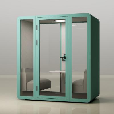 China Soundproof Phone Pod with 35-45 dB Soundproofing and 5 Year Warranty for 2 Person Seating Office Pod for sale