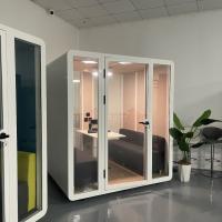 China Modular Meeting Pod with 1860*1640*2060mm Internal Dimensions and Removable Soundproof Conference Pod for 4 Persons for sale