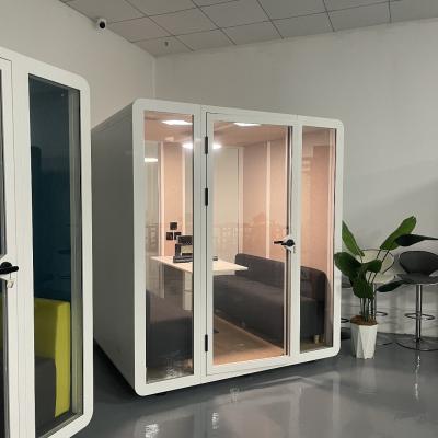 China Modular Meeting Pod with 1860*1640*2060mm Internal Dimensions and Removable Soundproof Conference Pod for 4 Persons for sale
