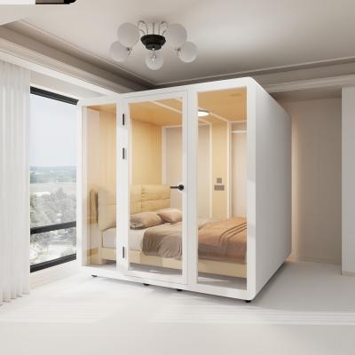 China Fully Enclosed Modular Sleeping Pod with Adjustable LED Lighting and Integrated Ventilation for sale