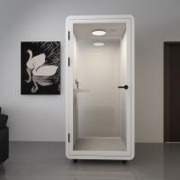 China STC35dB Sound Insulation Acoustic Phone Booth with RT0.75s Reverberation Time and 110-240V Power System for sale