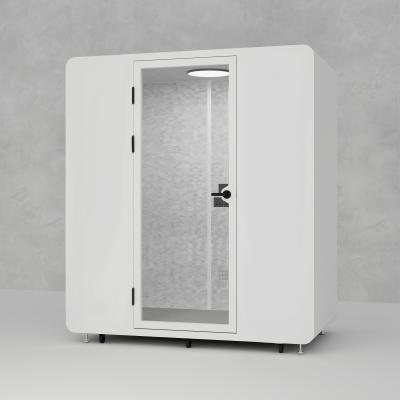 China 35dB Sound Insulation Soundproof Booth with 7-Layer Acoustic Structure and 3-Color LED Lighting Meeting Pod for sale