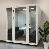 China 4 Person STC35dB(±5dB)/RT0.25S Soundproof Meeting Pod with Fast Installation and Movable Design for sale
