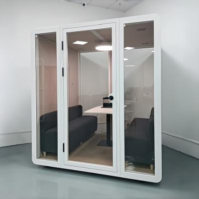 China 4 Person Meeting Pod with STC35dB Acoustic Performance L200×W180×H233cm External Size and L186×W164×H206cm Internal Size for sale