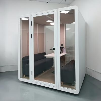 China 4 Person STC35dB Soundproof Meeting Pod with Fast Installation and Movable Office Booth Pod for sale
