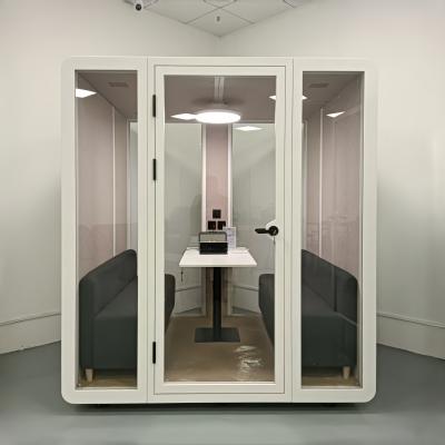 China Soundproof Glass Cabin with STC35dB(±5dB)/RT0.25S Acoustic Performance Fast Installation and Movable Design for Offices and Homes for sale