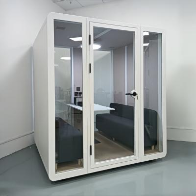 China 4 Person Meeting Pod with STC35dB Acoustic Performance and L200×W180×H233cm External Size for Office Privacy Booth for sale