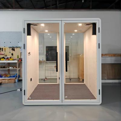 China Soundproof Booth with STC35dB(±5dB)/RT0.25S Acoustic Performance and Electric Sensor Doors for AI Applications in Office Spaces for sale