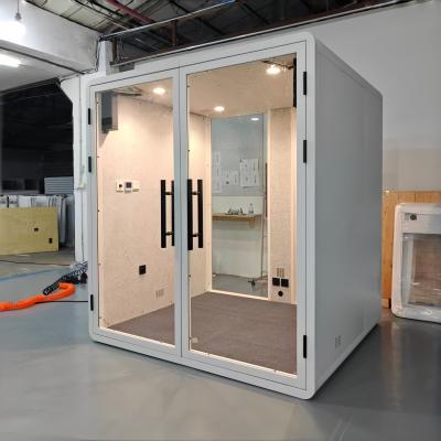 China Office Pod with STC35dB(±5dB)/RT0.25S Acoustic Performance Variable Fresh Air System and AI Application Meeting Pod for sale