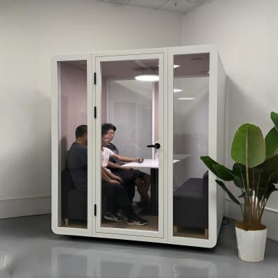 China STC35dB Soundproofing Fast Installation Movable Soundproof Pod for 4-6 People Meeting Booth Phone Booth for sale