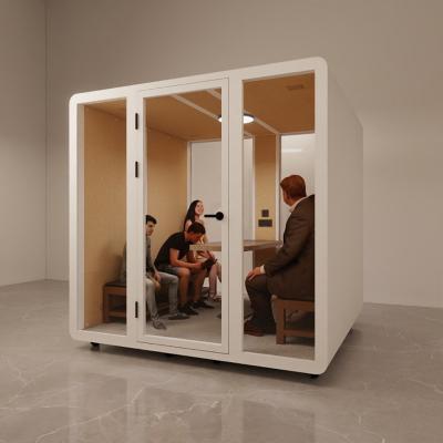 China 35±5dB Soundproof Booth with LED Dimming Control and No Tools Required Assembly for 6-8 People for sale