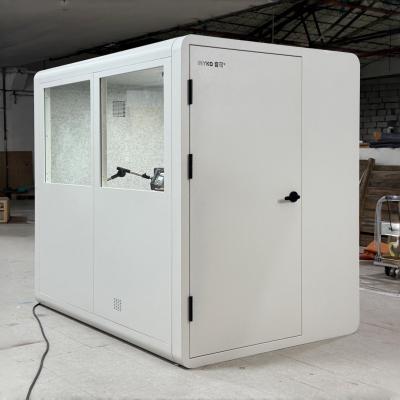 China Modern Soundproof Booth Office Pod with STC35dB Soundproofing Built-in Ventilation System and LED Lighting for sale
