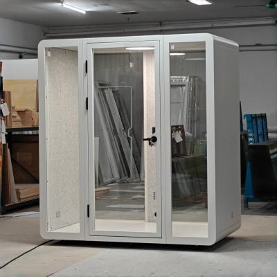 China Modular Phone Booth with 7-Layer Acoustic Structure and STC 45 Soundproofing for Office Meetings for sale