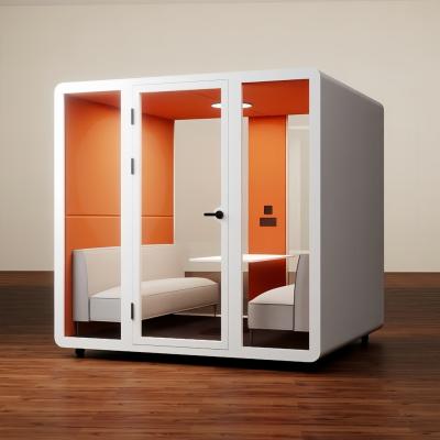 China Commercial 6 Person Soundproof Office Cabin with 35±5dB Sound Insulation 5-Year Warranty and No Tools Required Assembly for sale