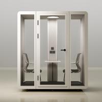China Commercial Modular Soundproof Booth with STC 45 Rating and Customizable Laminated Glass Office Pod for sale