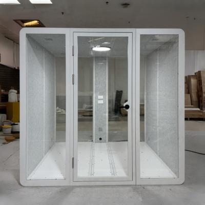 China Commercial 6 Person Soundproof Office Cabin with 35±5dB Sound Insulation 5 Year Warranty and Built-in Ventilation System for sale