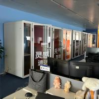 China STC35dB Soundproof Booth with Built-in Ventilation System and Customizable Laminated Glass Office Phone Pod for sale
