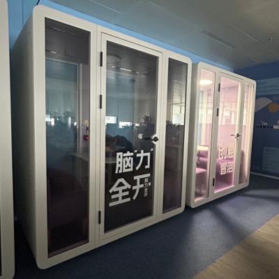 China Customizable Soundproof Phone Pod with 7-layer Acoustic Structure and 35±5dB Sound Insulation for Office Phone Booth for sale