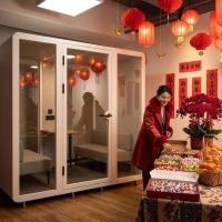 China Commercial 6 Person Soundproof Office Booth with 35±5dB Sound Insulation, Built-in Ventilation System, and 5 Year Warranty for sale