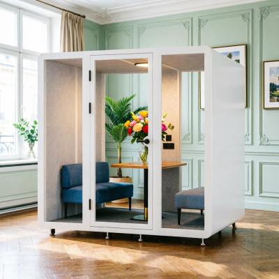 China Commercial 6 Person Meeting Pod with 35±5dB Sound Insulation, 5 Year Warranty, and Built-in Ventilation System for sale