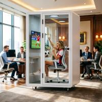 China Soundproof Booth with 21.3 - 48.8dB Sound Insulation and Built-in Ventilation System for Office or Meeting Pod for sale