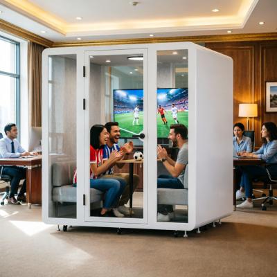 China Soundproof Booth 4 Person Meeting Pod with 48.8dB Acoustic Performance Fast Installation and Movable Design for sale