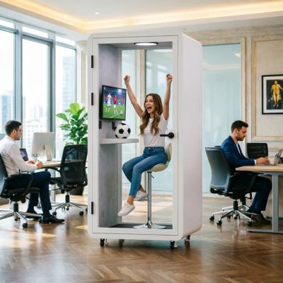 China Soundproof Booth with LED Lighting System and Up to 50 Decibels Noise Reduction Wheelchair Accessible Office Pod for sale