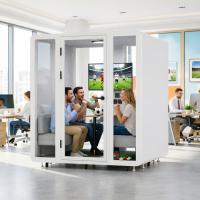 China Soundproof Pod with 48.8dB Acoustic Performance Fast Installation and Movable Design for Office Meetings for sale