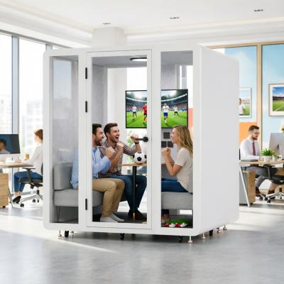 China Soundproof Pod with 48.8dB Acoustic Performance Fast Installation and Movable Design for Office Meetings for sale