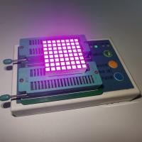 China 8x8 LED Dot Matrix Display - Pink Square Row Anode Column Cathode for Elevator Indicators with 20mA Current and 80,000hr Lifetime for sale