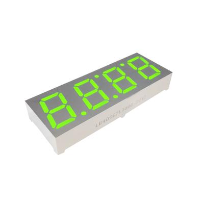 China Yellow Green 4 Digit 0.56inch 7 Segment LED Display White Segment Gray Surface for sale