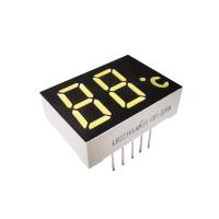 China 2 Digit 7 Segment LED Display 12mm Height 120-140mcd Ultra Bright White Common Cathode for Temperature Controllers for sale