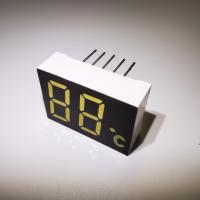 China 2 Digit 7 Segment LED Display 12mm Height 120-140mcd Ultra Bright White Common Cathode for Temperature Controllers for sale