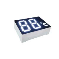 China 2 Digit 7 Segment LED Display 12mm Height 120-140mcd Ultra Bright White Common Cathode for Temperature Controllers for sale